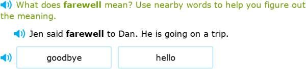 IXL | Use context to identify the meaning of a word | Kindergarten ...