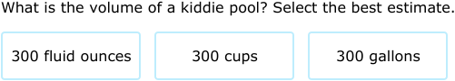 IXL | Choose customary units of volume | 5th grade science