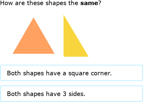 IXL | Compare shapes using attributes | 1st grade math