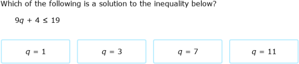 IXL | Solutions to two-step inequalities | 7th grade math