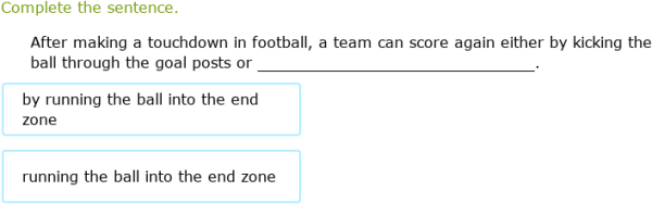 IXL | Use parallel structure | 9th grade language arts