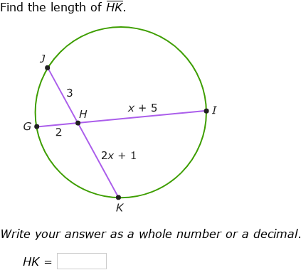IXL - Segments formed by intersecting chords (Geometry practice)