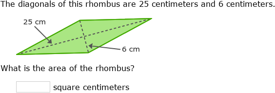 IXL | Area of rhombuses | 7th grade math