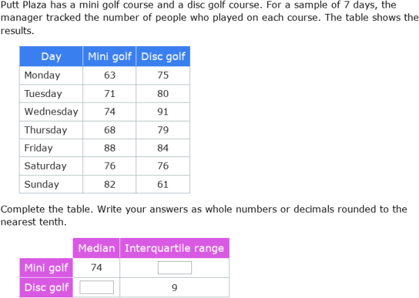 IXL | Compare populations using measures of center and spread | 7th ...
