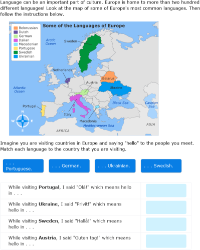 IXL | Region profile: Europe | 6th grade social studies