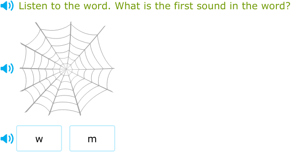 IXL | Identify the first sound in a word | Pre-K language arts