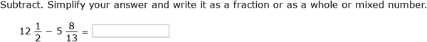 IXL | Subtract mixed numbers with unlike denominators: with renaming ...