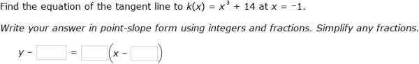 IXL - Find equations of tangent lines using limits (Precalculus practice)