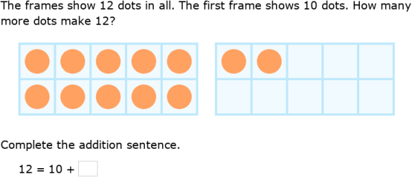 IXL | Make and take apart teen numbers with models: addition sentences ...