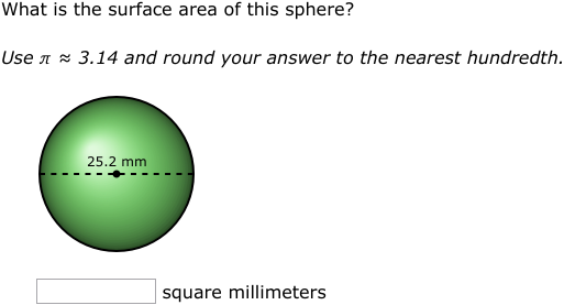 IXL | Surface area of spheres | 8th grade math