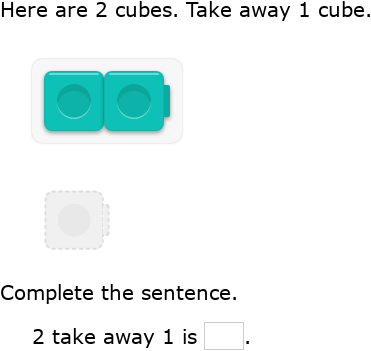 IXL | Take away cubes - up to 5 | 1st grade math