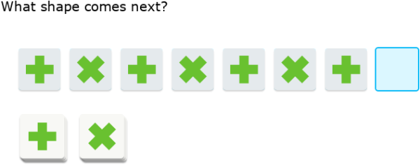 IXL | Complete AB and ABB shape patterns II | Kindergarten math