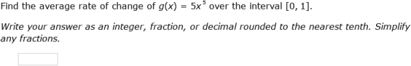 IXL - Average rate of change (Algebra 2 practice)