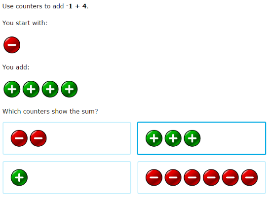 IXL - Add and subtract integers using counters (8th grade math practice)