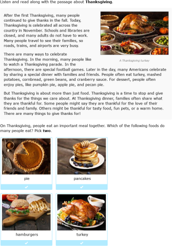 IXL | Thanksgiving | 3rd grade social studies