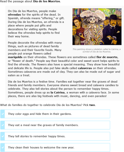 IXL | Día de los Muertos | 5th grade social studies