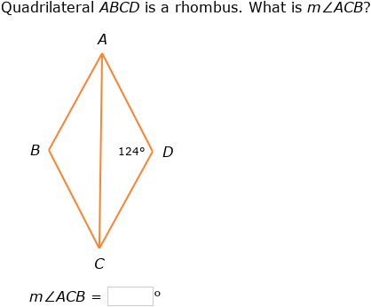 IXL - Properties of rhombuses (Geometry practice)