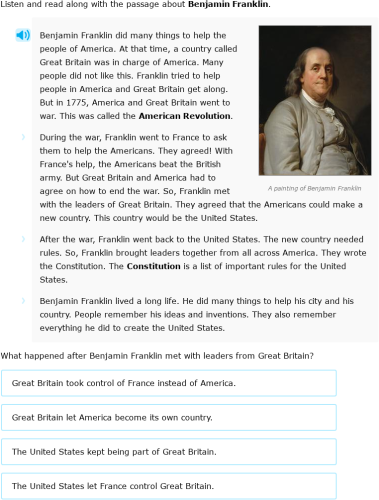 IXL | Benjamin Franklin | 2nd grade social studies