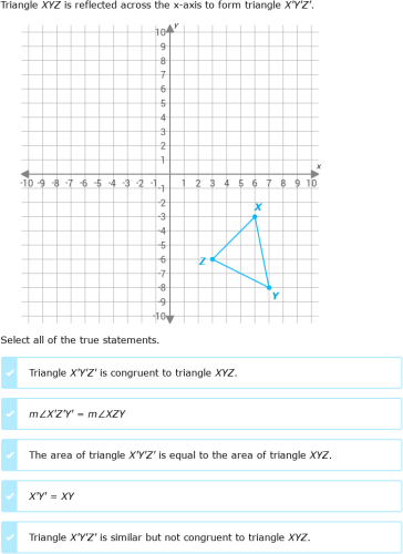 IXL | Checkpoint: Properties of transformations | 8th grade math