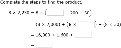 IXL | Multiply using the distributive property | 5th grade math