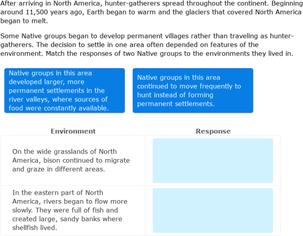 IXL | Pre-contact Native peoples: introduction | 6th grade social studies