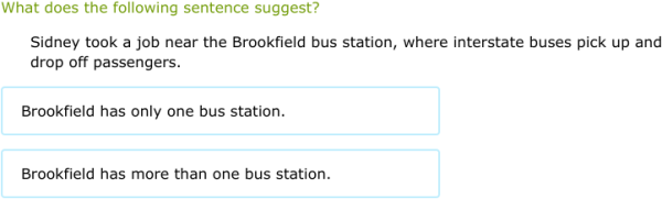 IXL | What does the punctuation suggest? | 9th grade language arts