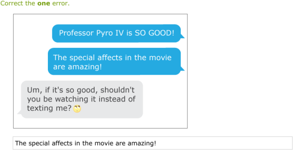 IXL | Correct errors in everyday use | 8th grade language arts