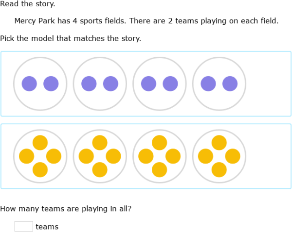IXL | Use equal groups to solve multiplication word problems | 3rd ...