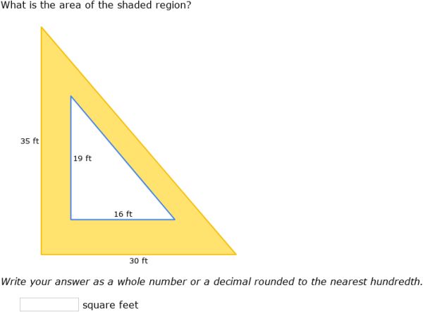IXL | Area between two triangles | 7th grade math