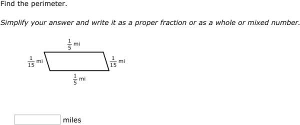 IXL | Perimeter with fractional side lengths | 5th grade math
