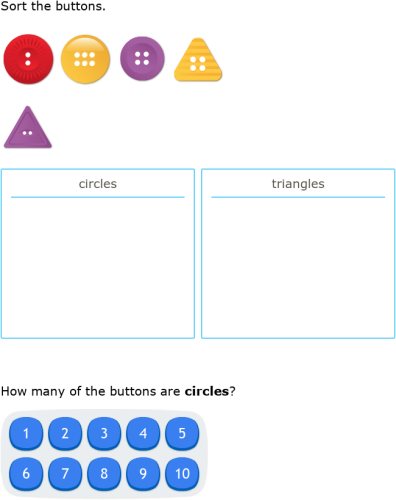 IXL | Classify, sort, and count | 1st grade math