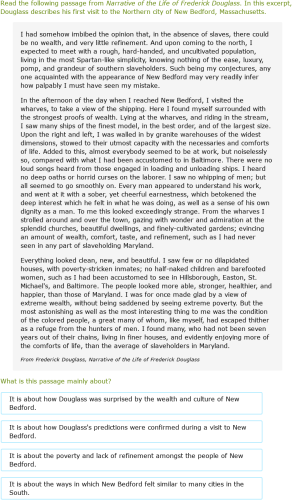 IXL | Analyze passages from Narrative of the Life of Frederick Douglass ...