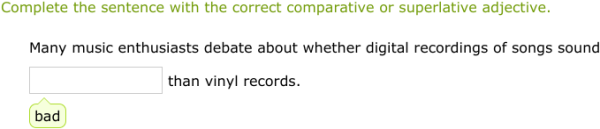 IXL Good Better Best Bad Worse And Worst 6th Grade Language Arts