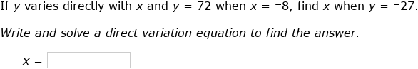 IXL | Write and solve direct variation equations | 7th grade math