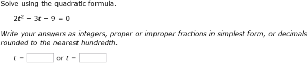 IXL - Solve a quadratic equation using the quadratic formula (Algebra 2 ...