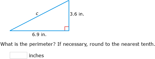 IXL | Pythagorean theorem: find the perimeter | 7th grade math