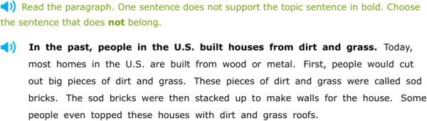 IXL | Select the detail that does not support the topic sentence | 2nd ...