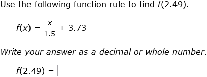 IXL | Evaluate a linear function | 7th grade math