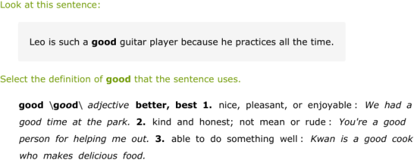 IXL | Use dictionary definitions | 4th grade language arts