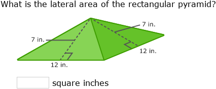 IXL | Lateral area of prisms and pyramids | 7th grade math