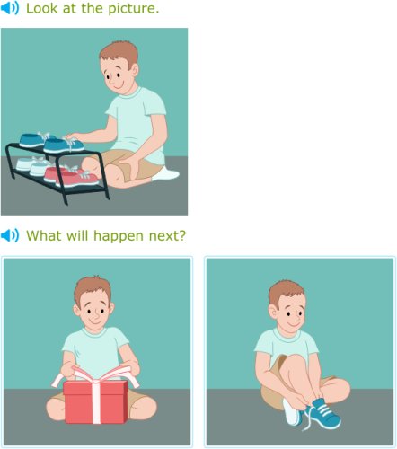 IXL | What will happen next? | Pre-K language arts