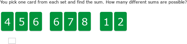 IXL | Three compound events: find the number of sums | 7th grade math