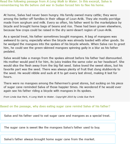 IXL | Analyze passages from A Long Walk to Water: Part 1 | 7th grade ...