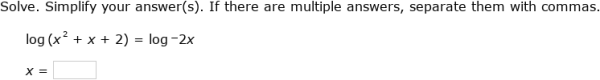 IXL - Solve logarithmic equations II (Algebra 2 practice)