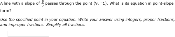 IXL | Point-slope form: write an equation | 8th grade math