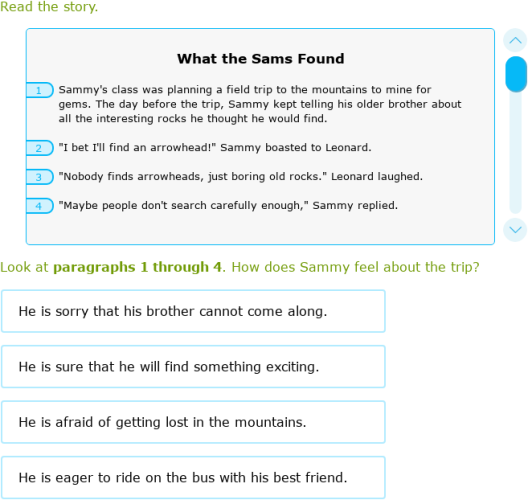 IXL | Read realistic fiction | 4th grade language arts