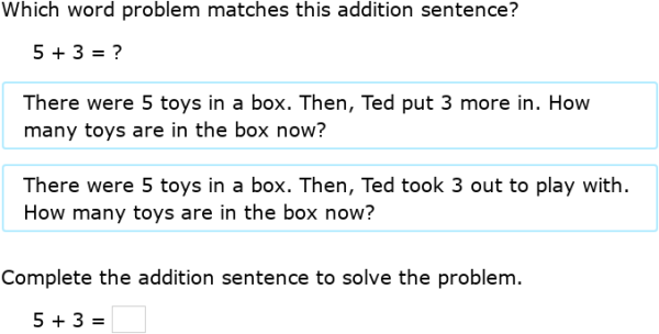 IXL | Match word problems to addition and subtraction sentences - up to ...