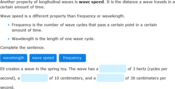 IXL | Longitudinal waves | 8th grade science