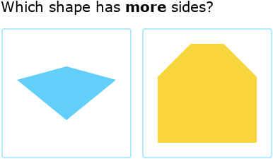 IXL | Compare sides and corners | Kindergarten math