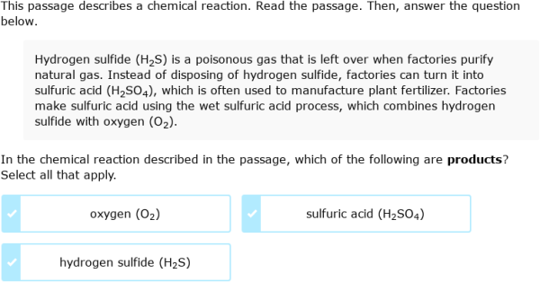 IXL | Identify reactants and products | 5th grade science